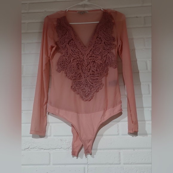 Haute Monde | Tops | Rose Pink Bodysuit | Poshmark
